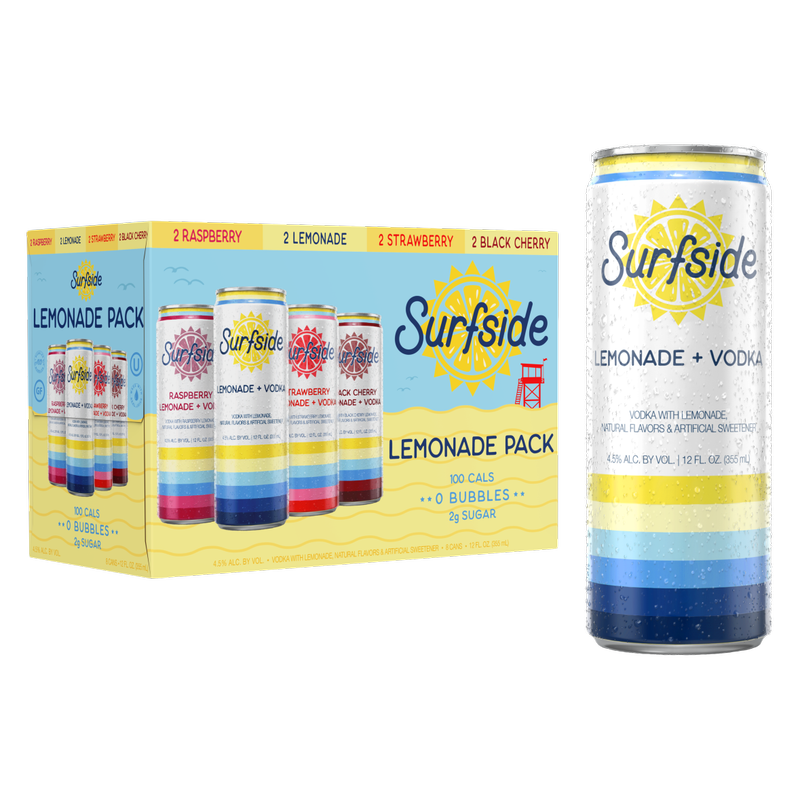 Surfside Lemonade Variety 8pk 12oz Can 4.5% ABV - Surfside – BevMo!