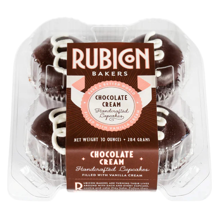 Rubicon Bakers Chocolate Cream Cupcakes, 10 oz - Rubicon Bakers – BevMo!