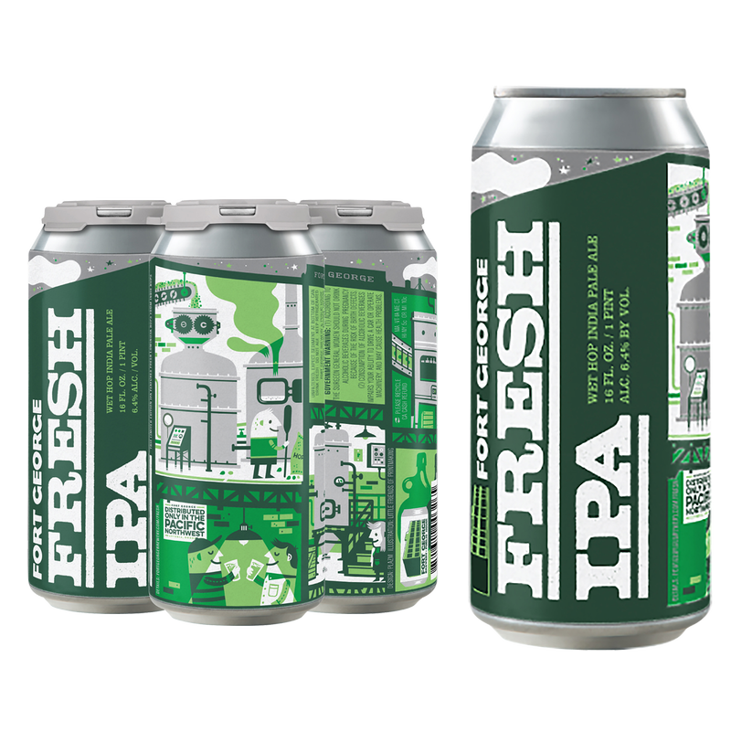 Fort George Fresh Hop IPA 4pk 16oz - Fort George – BevMo!
