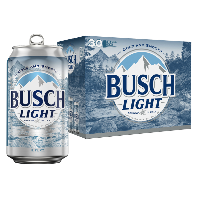 Busch Light 30pk 12oz Can 4.1% ABV - Busch Light – BevMo!