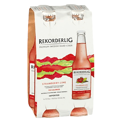 Rekorderlig Strawberry Lime Cider 4pk 12oz Btl - Rekorderlig – BevMo!