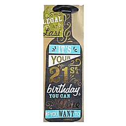 21St Birthday Bottle Bag - The Gift Wrap Company – BevMo!
