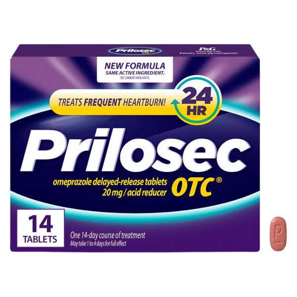 Prilosec OTC, Omeprazole 20mg, 14 Tablets - Prilosec – BevMo!