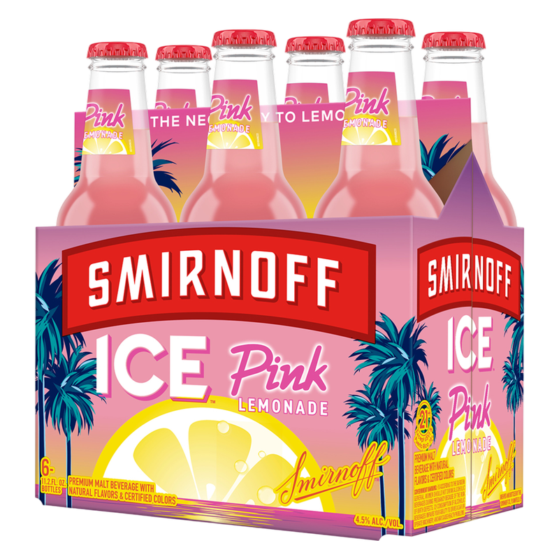 Smirnoff Ice Pink Lemonade 6pk 11.2oz Btl – BevMo!