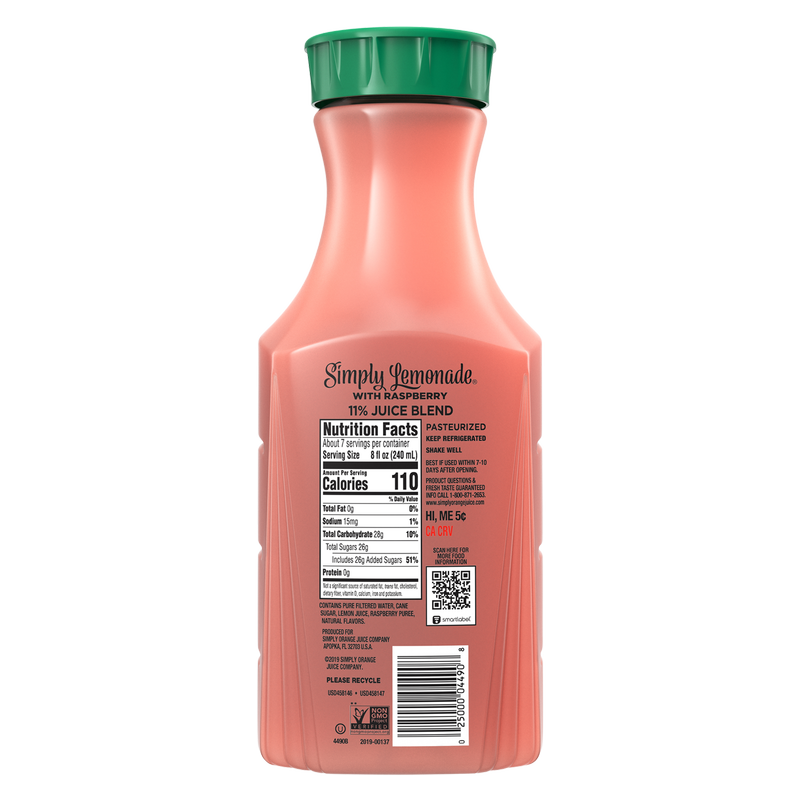 Simply Lemonade Raspberry 52oz – BevMo!