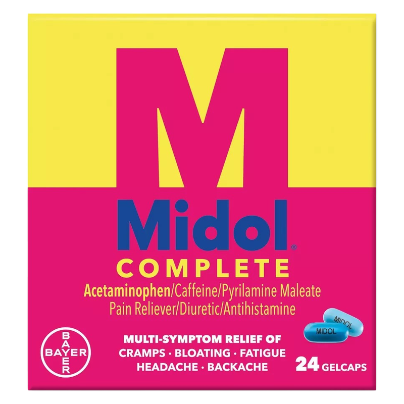 Midol Complete Menstrual Multi-Symptom Relief Gelcaps 24ct – BevMo!