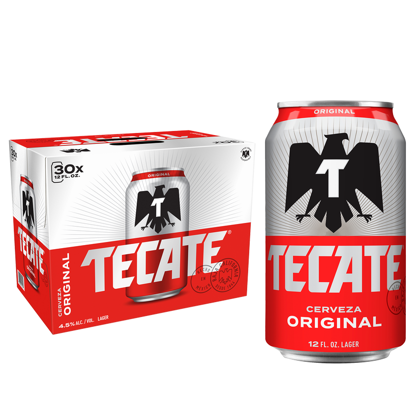 Tecate Original Lager 30pk 12oz Can 4.5% ABV - Tecate – BevMo!