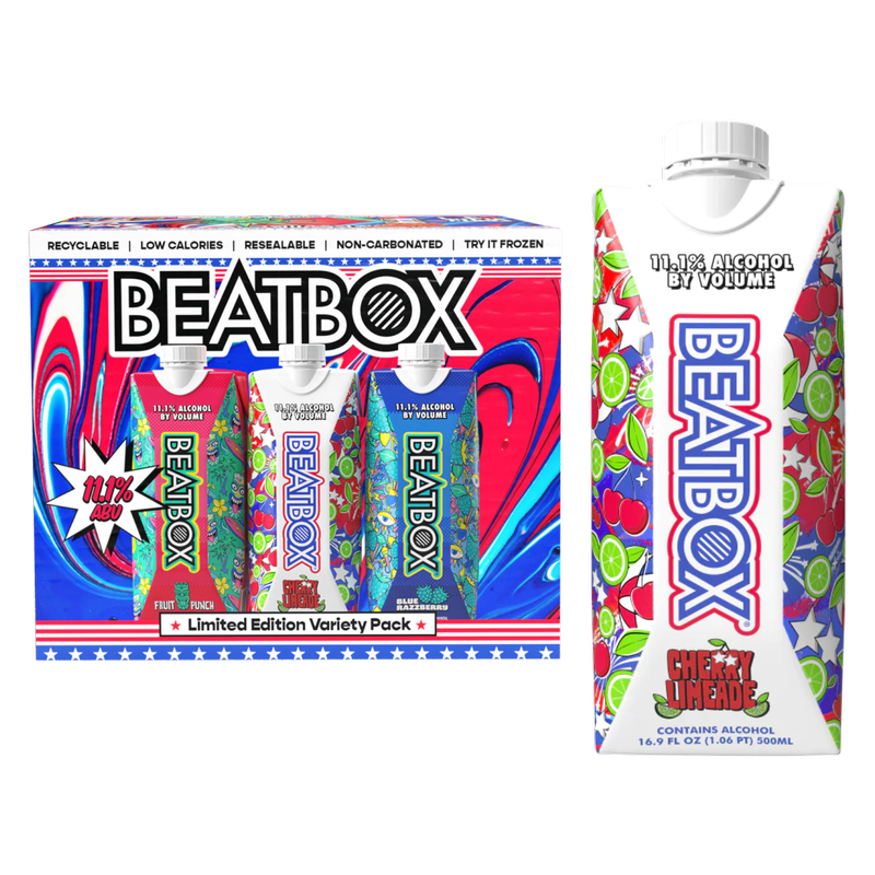 Beatbox Red White and Blue Party Box 6pk 500ml 11.1% ABV - BeatBox – BevMo!