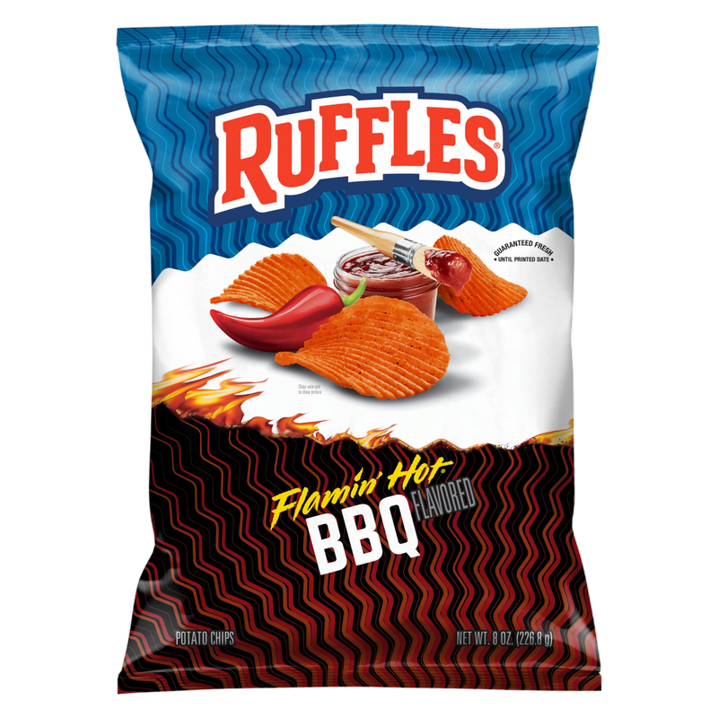 Ruffles Flamin' Hot BBQ Potato Chips 8oz - Ruffles – BevMo!