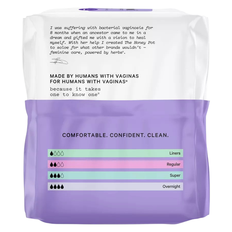 The Honey Pot Herbal Overnight Menstrual Pads, 12ct - The Honey Pot ...