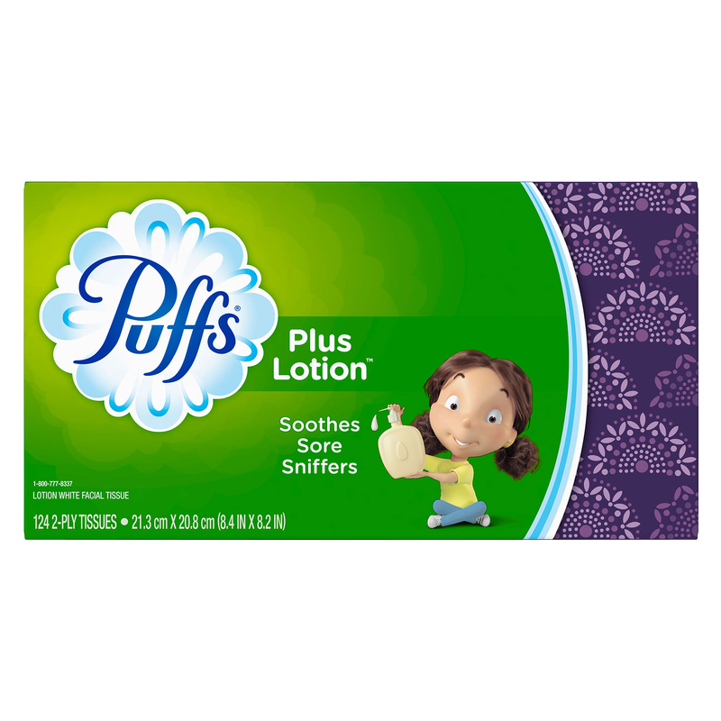 Puffs Plus Lotion Family Tissue Box 124ct - Puffs – BevMo!