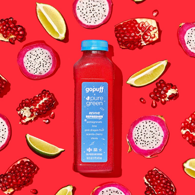 Gopuff x Pure Green Revive Juice Refresher 16 oz - Pure Green – BevMo!