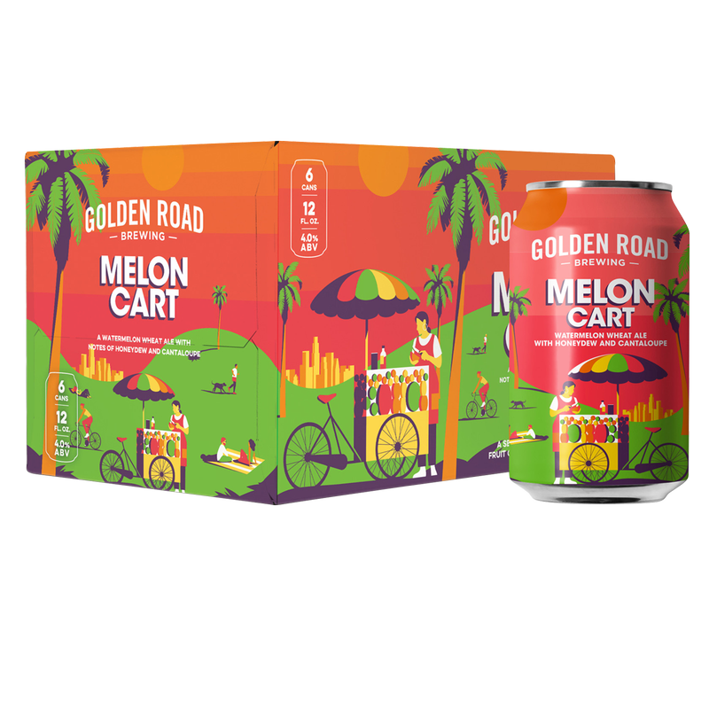 Golden Road Brewing Melon Cart Wheat Ale 6pk 12oz Can - Golden Road ...