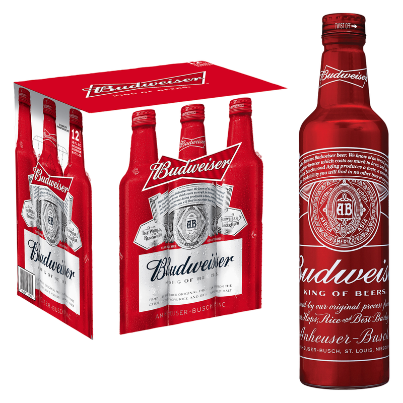 Budweiser 12pk 16oz Bottle 5.0% ABV - Budweiser – BevMo!