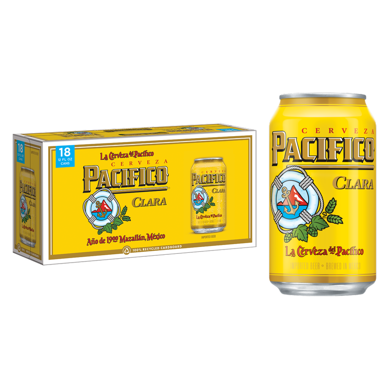 Pacifico 18pk 12oz Cans 4.4% ABV - Pacifico – BevMo!