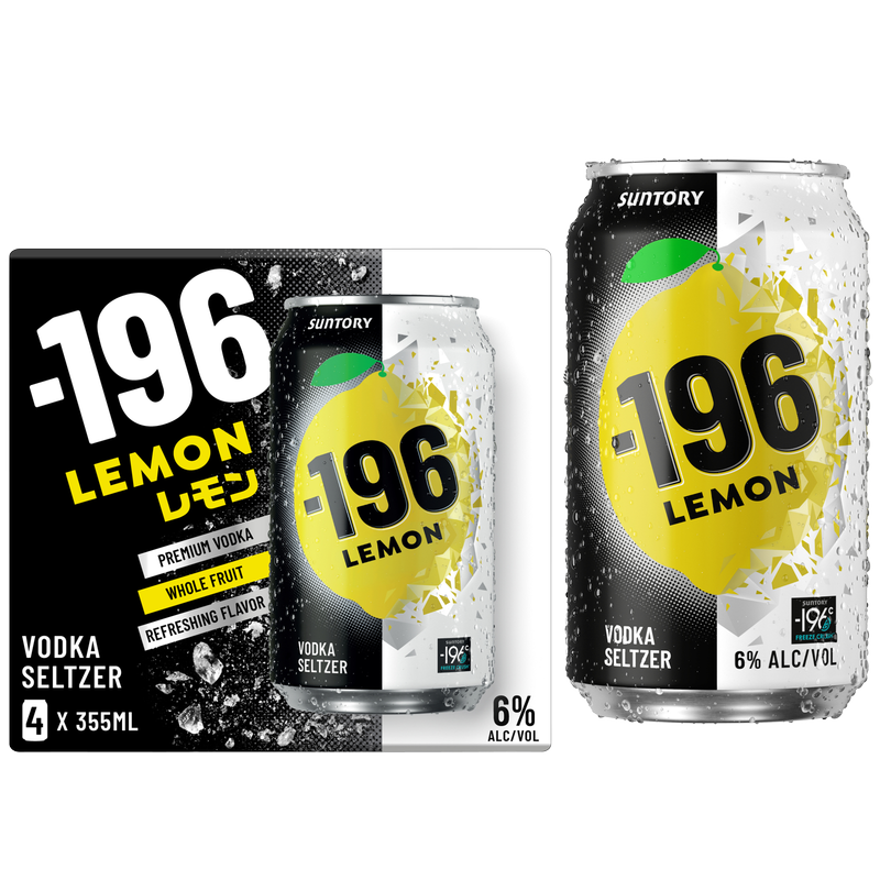 Suntory -196 Lemon RTD 4pk 355ml Can 6% ABV - -196 – BevMo!