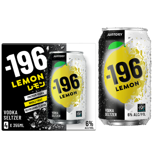 Suntory -196 Lemon RTD 4pk 355ml Can 6% ABV - -196 – BevMo!