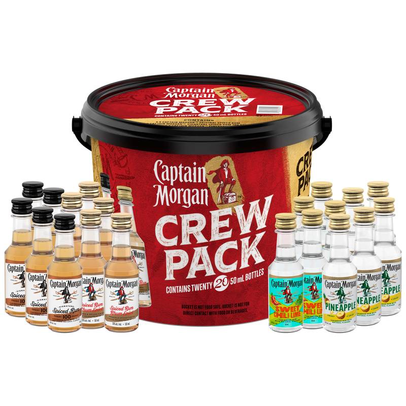 Captain Morgan Party Bucket 20pk 50ml - Captain Morgan – BevMo!