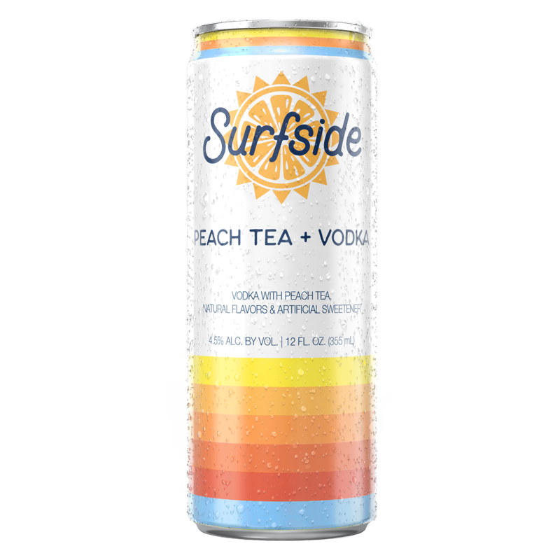 Surfside Peach Tea + Vodka 12oz Can 5% ABV - Surfside – BevMo!