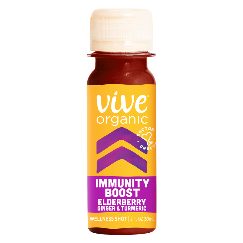 Vive Organic Immunity Boost Elderberry, Ginger & Turmeric Shot 2oz Btl ...