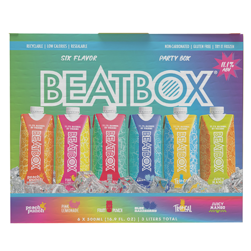 BeatBox Variety Pack 6pk 500ml 11.1% ABV Wine Party Punch - BeatBox ...