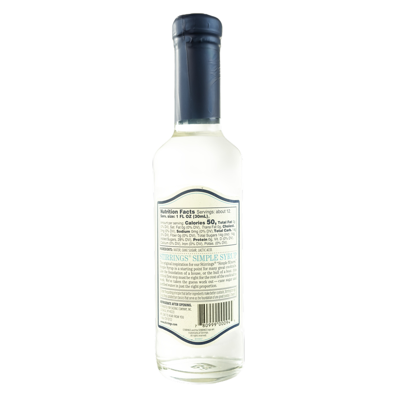 Stirrings Simple Syrup 12 oz - Stirrings – BevMo!