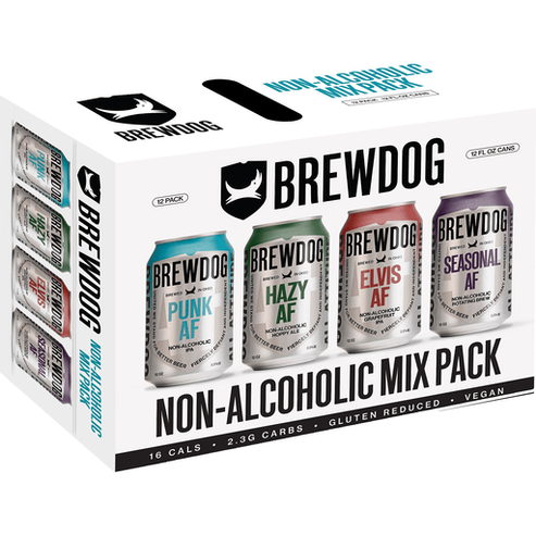 Brewdog Usa Mix Pack AF Non-Alcoholic 12pk 12oz Can 0.5% ABV - BrewDog ...