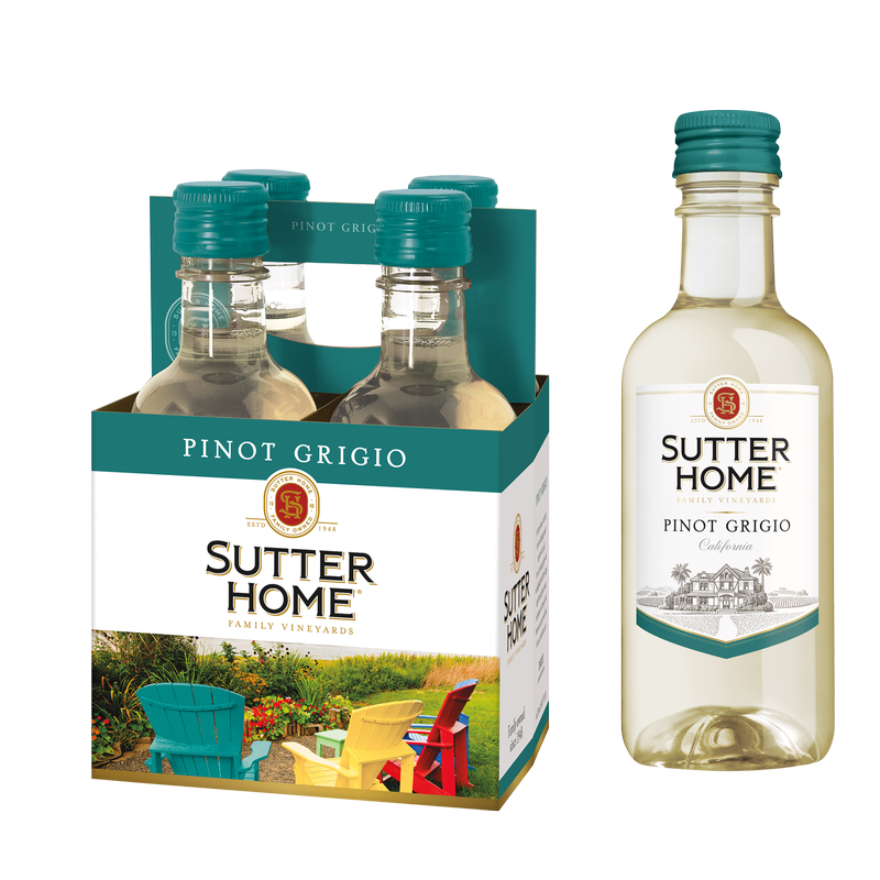 Sutter Home Pinot Grigio 4pk 187ml - Sutter Home – BevMo!