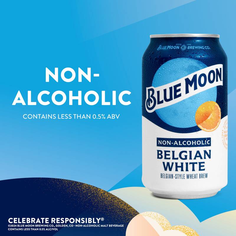 Blue Moon Non-Alcoholic Belgian Style 6pk 12oz Can - Blue Moon – BevMo!
