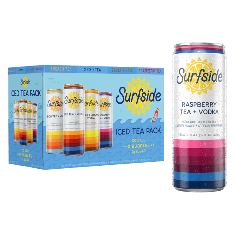 Surfside Iced Tea 8pk 12oz 4.5% ABV - Surfside – BevMo!