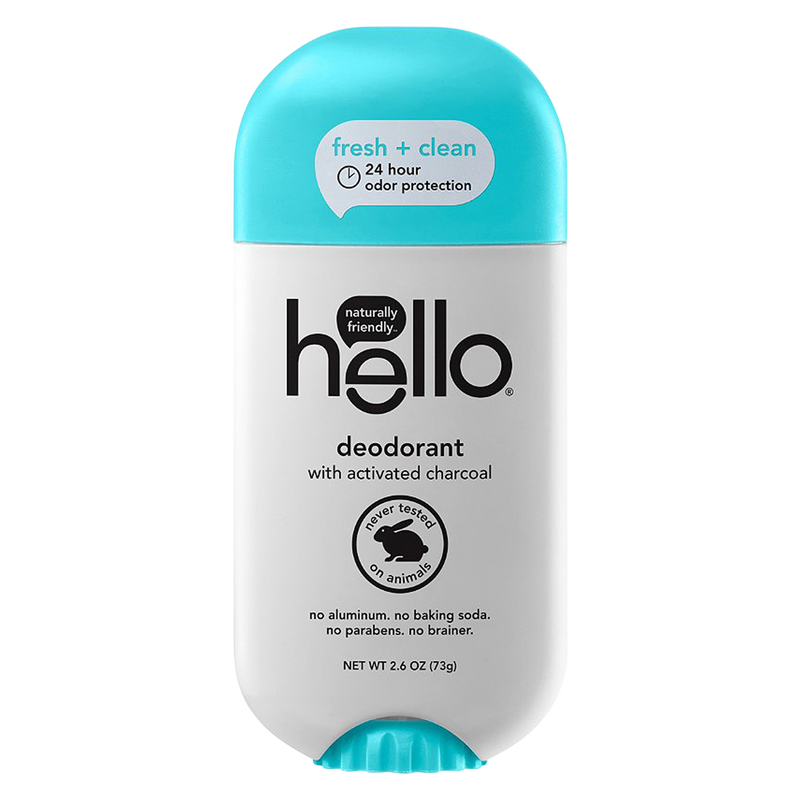 Hello Clean + Fresh Deodorant With Activated Charcoal 2.6oz - hello ...