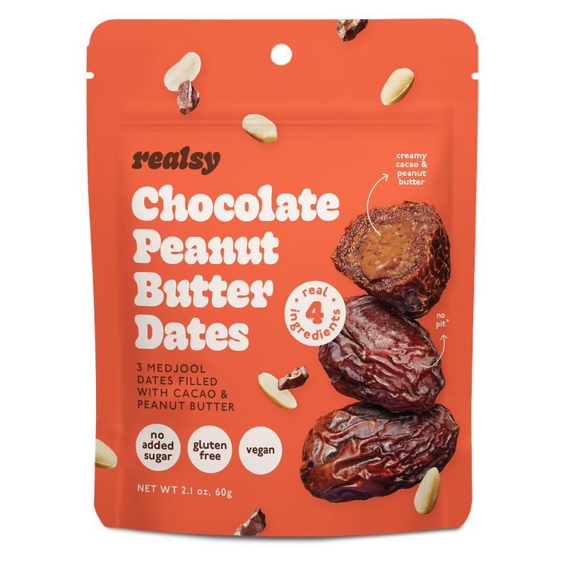 realsy Chocolate Peanut Butter Filled Dates, 2.1 oz - Realsy – BevMo!