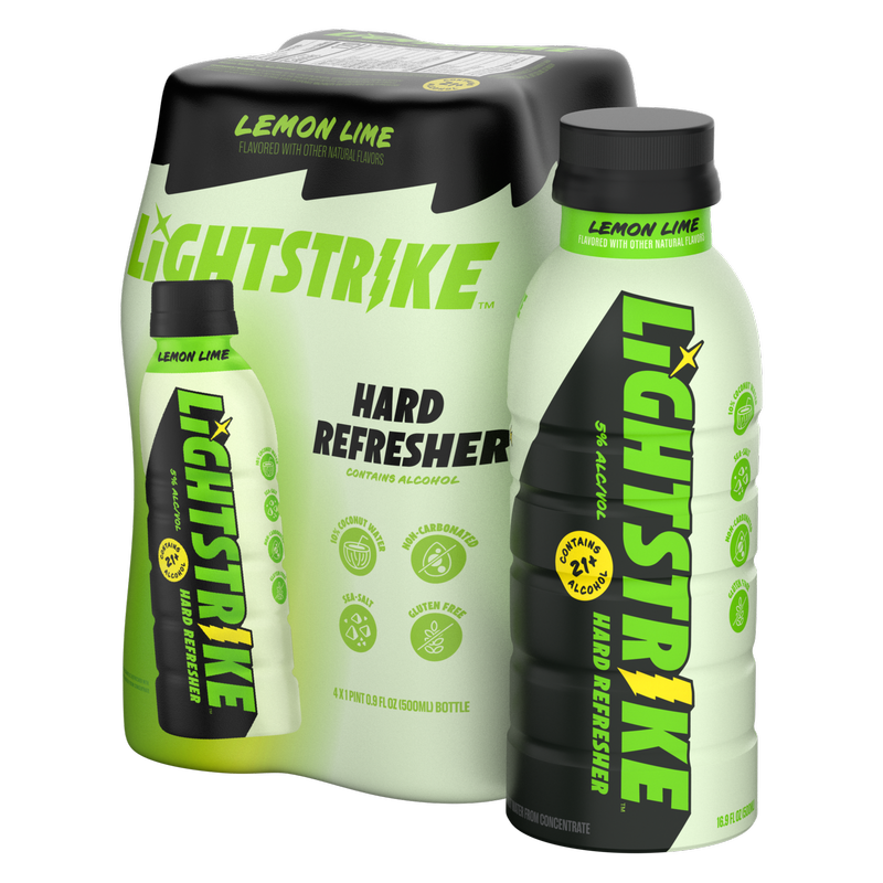 Lightstrike Lemon Lime 4pk 16.9oz Bottle 5% ABV - Lightstrike – BevMo!