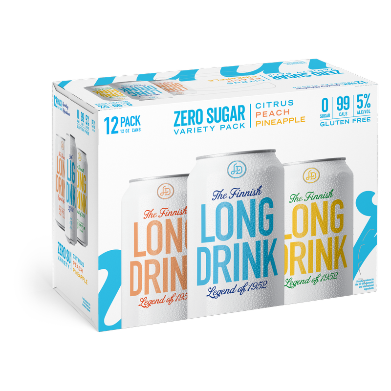 Long Drink Zero Sugar Variety 12 Pack 12oz Can 5% ABV - Long Drink – BevMo!
