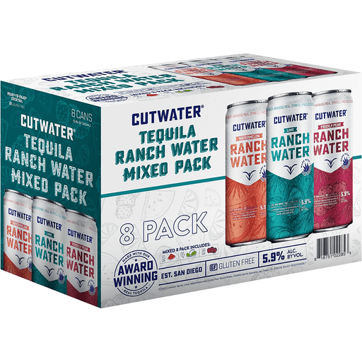 Cutwater Ranch Water Variety Pack 8pk 12oz 10% ABV - Cutwater – BevMo!