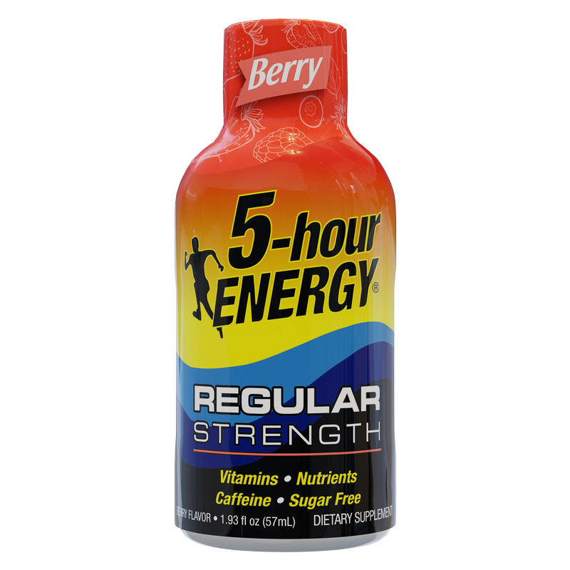 5-hour ENERGY Shot Regular Strength Berry 1.93oz Btl - 5 Hour Energy ...