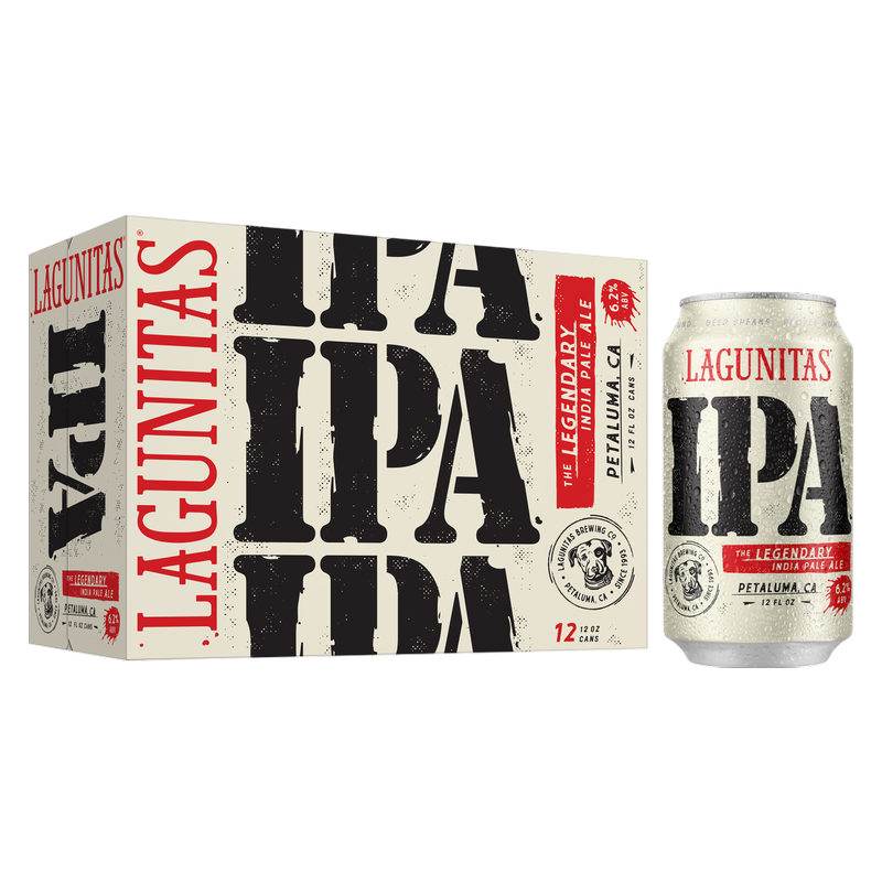Lagunitas IPA, 12 Pack, 12 fl. oz. Cans - Lagunitas – BevMo!