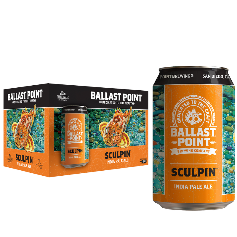 Ballast Point Sculpin IPA 6pk 12oz Can 7.0% ABV - Ballast Point – BevMo!
