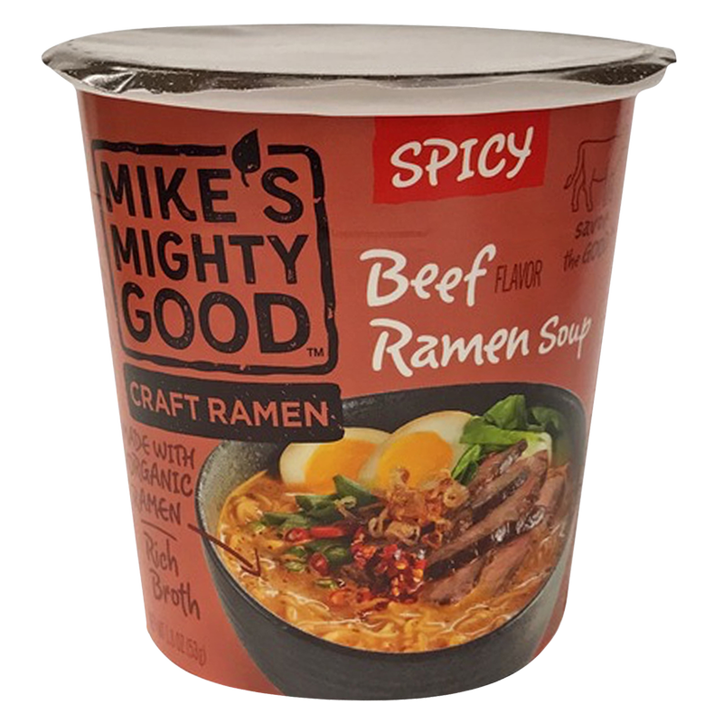 Mike's Mighty Good Spicy Beef Craft Ramen Soup Cup 1.8oz - Mike's ...