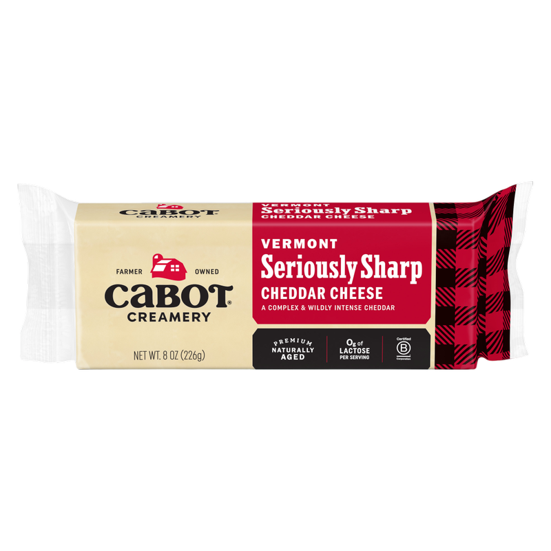 Cabot Seriously Sharp Cheddar Cheese - 8oz - Cabot – BevMo!