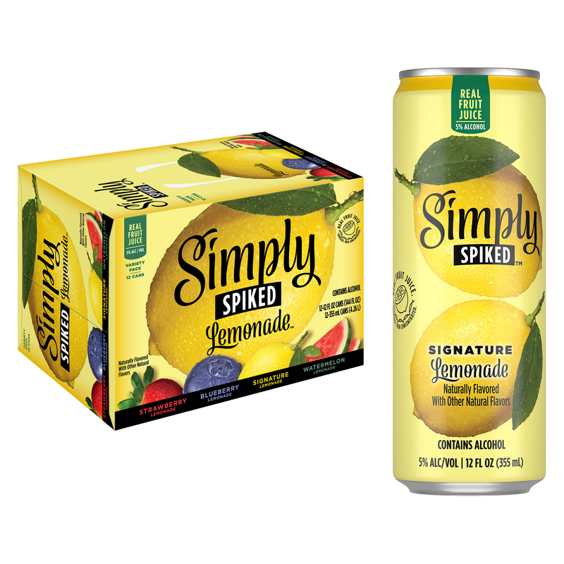 Simply Spiked Lemonade Variety Pack 12pk 12oz Can 5.0% ABV - Simply ...