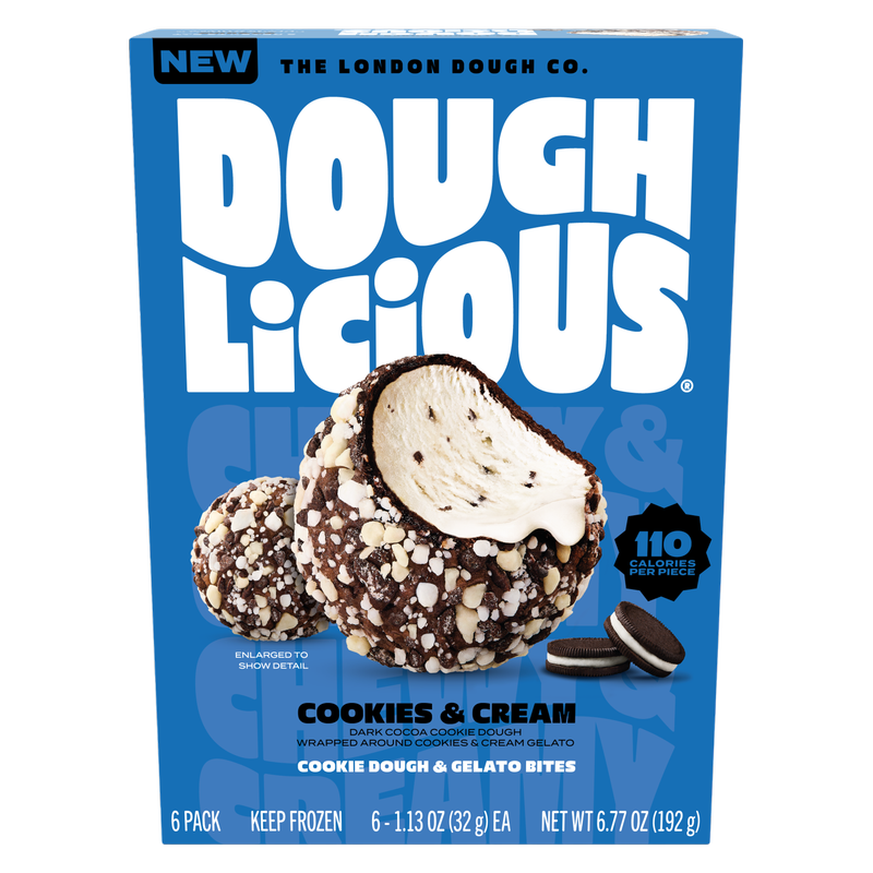 Doughlicious Cookies n Cream Gelato Bites 6ct - Doughlicious – BevMo!