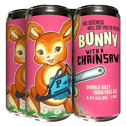 Paperback Brewing Bunny with a Chainsaw Double Hazy IPA (4PKC 16 OZ ...