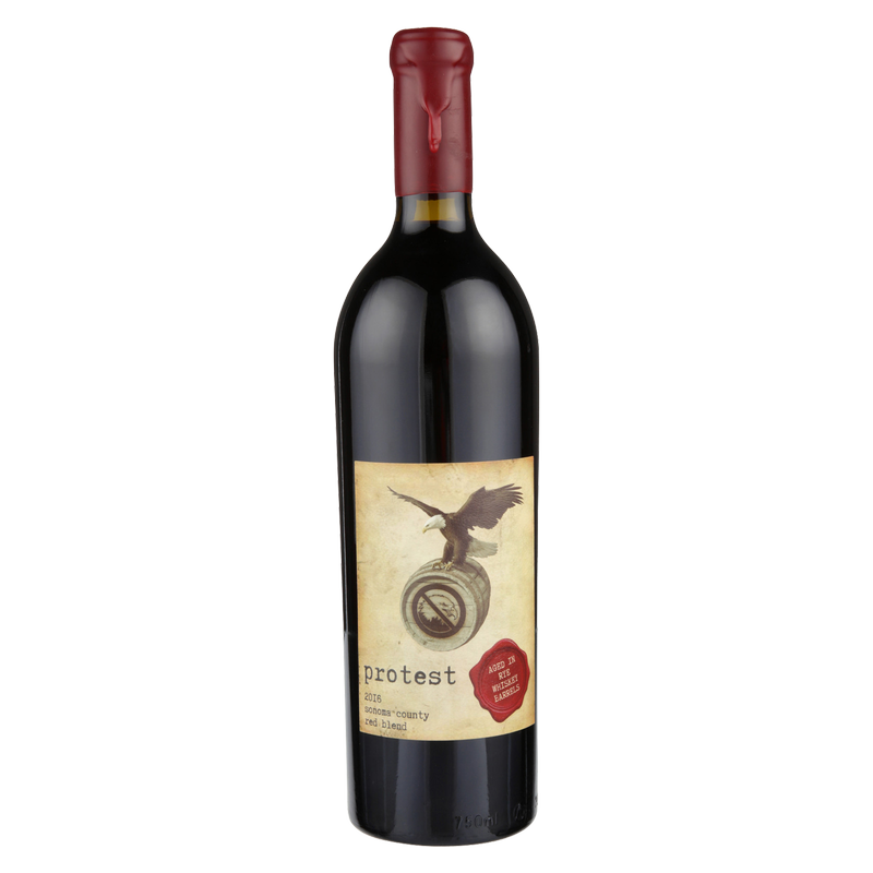 Protest Red Blend aged in Rye Whiskey Barrels 750ml - Protest – BevMo!
