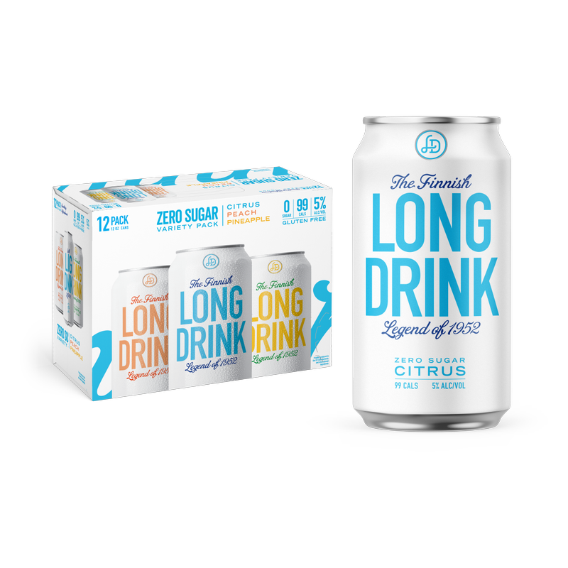 Long Drink Zero Sugar Variety 12 Pack 12oz Can 5% ABV - Long Drink – BevMo!