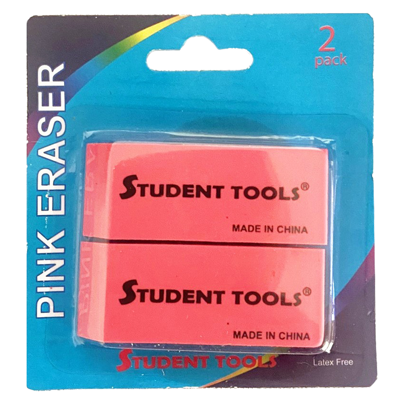 Wedge Eraser Pink 2ct - Student Tools – BevMo!