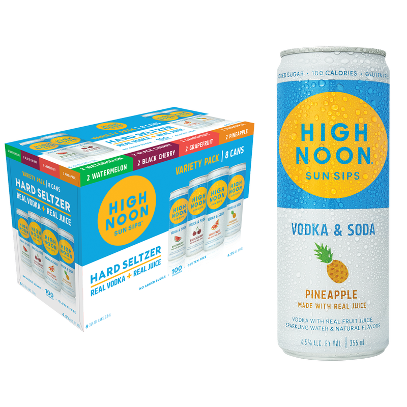 High Noon Vodka Hard Seltzer Variety 8pk 12oz Cans 4.5% ABV - High Noon ...