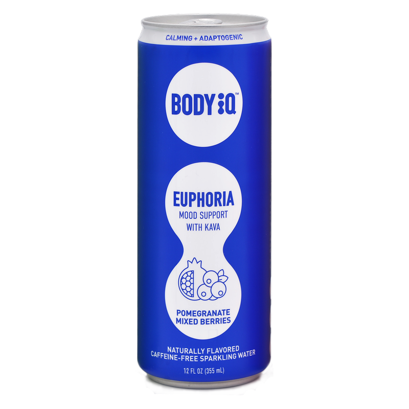 Body iQ Kava Pomegranate Mixed Berries Sparkling Water 12oz Can - Body ...