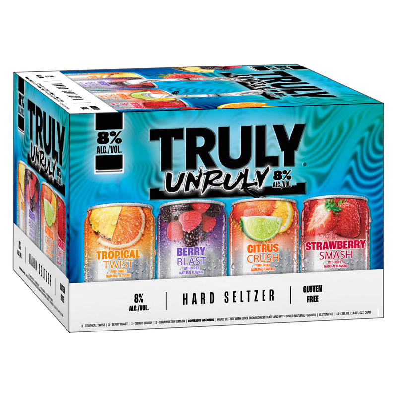 Truly Hard Seltzer Unruly Variety Pack 12pk 12oz Can 8.0% ABV - TRULY – BevMo!