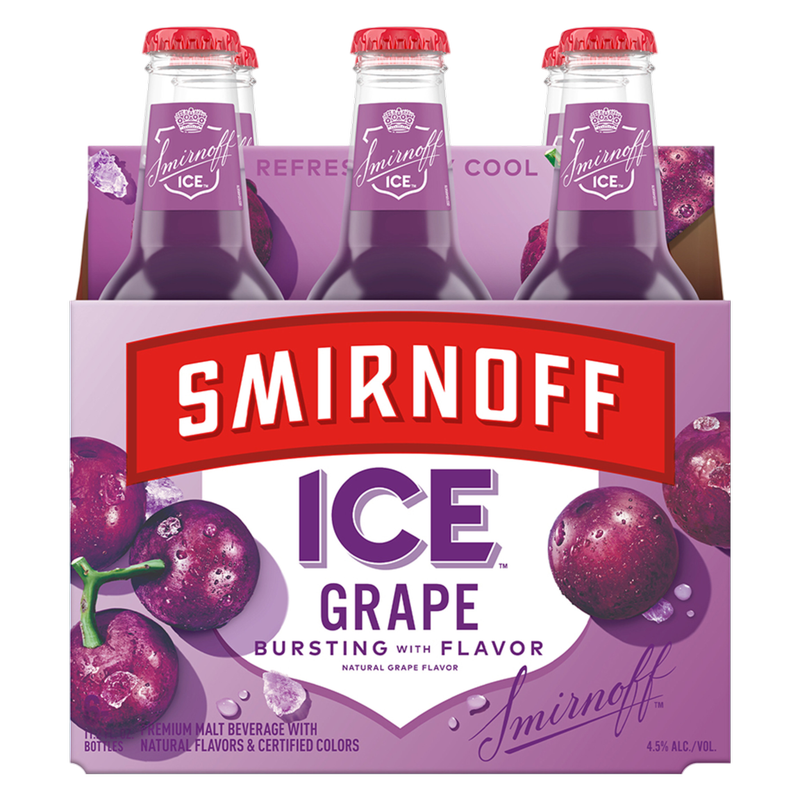 Smirnoff Ice Grape 6pk 11.2oz Btl - Smirnoff – BevMo!